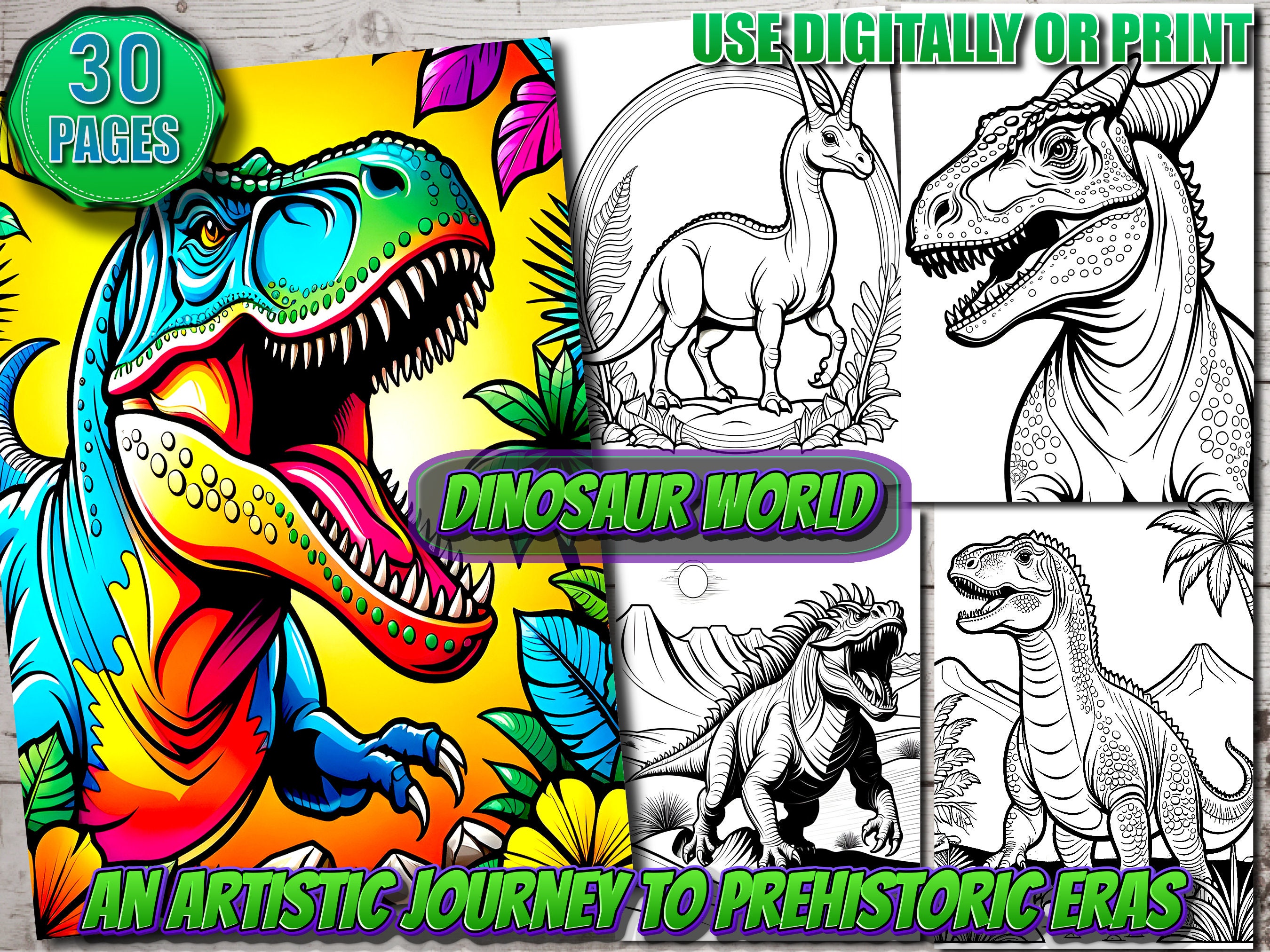 Dinosaur World Coloring Pages, Printable Dinosaur Coloring Pages for ...