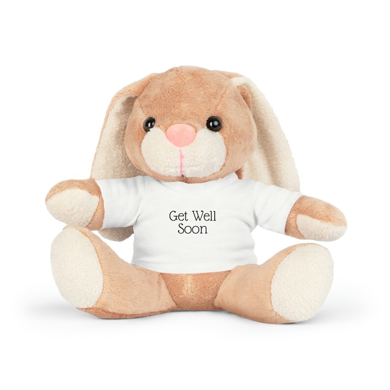 Get Well Soon Plush Toy With T-shirt - Etsy