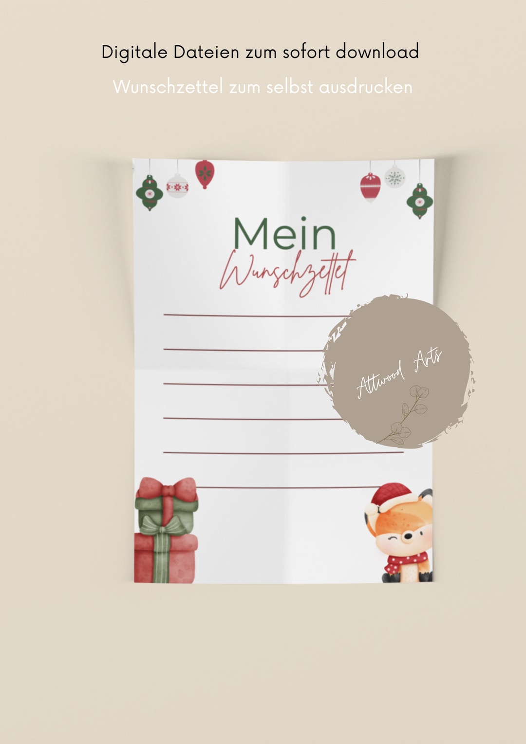 Wish List to Print Out my Wish List PDF File to Download - Etsy