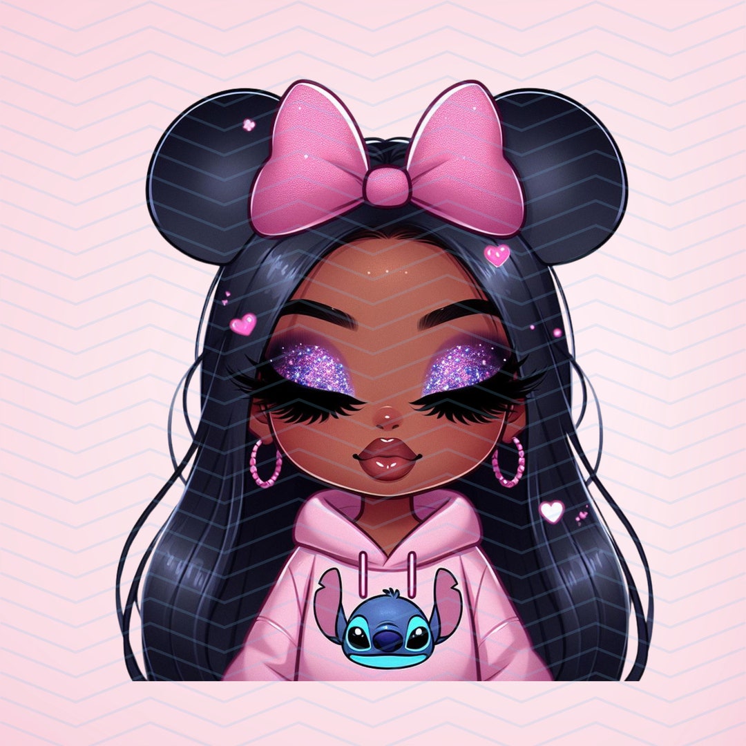 Boujee Stitch Girl Png - Etsy