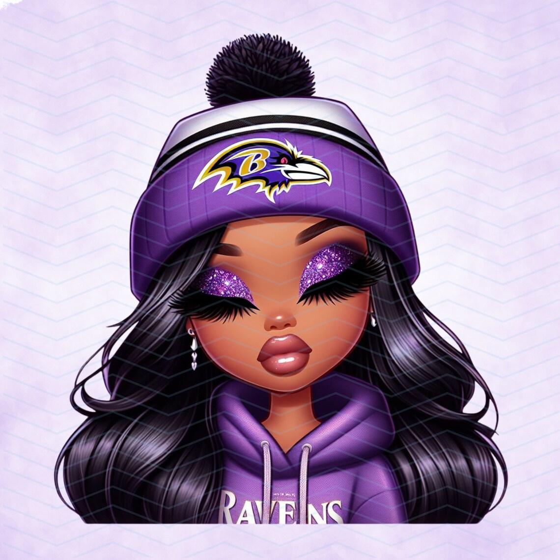 Boujee Purple Football Raven in Baltimore Png - Etsy