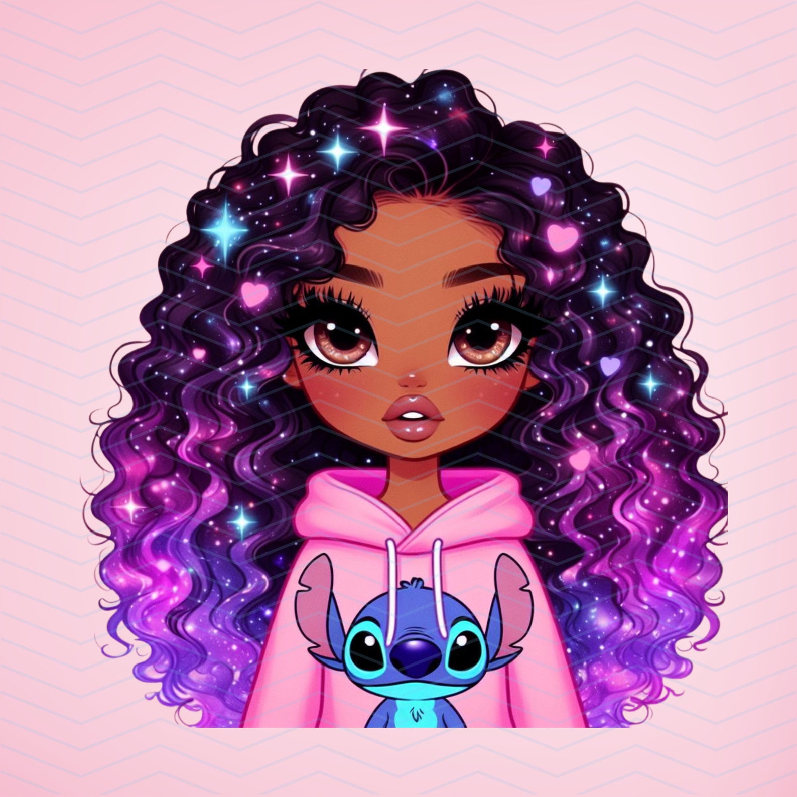 Boujee Stitch Girl Png - Etsy