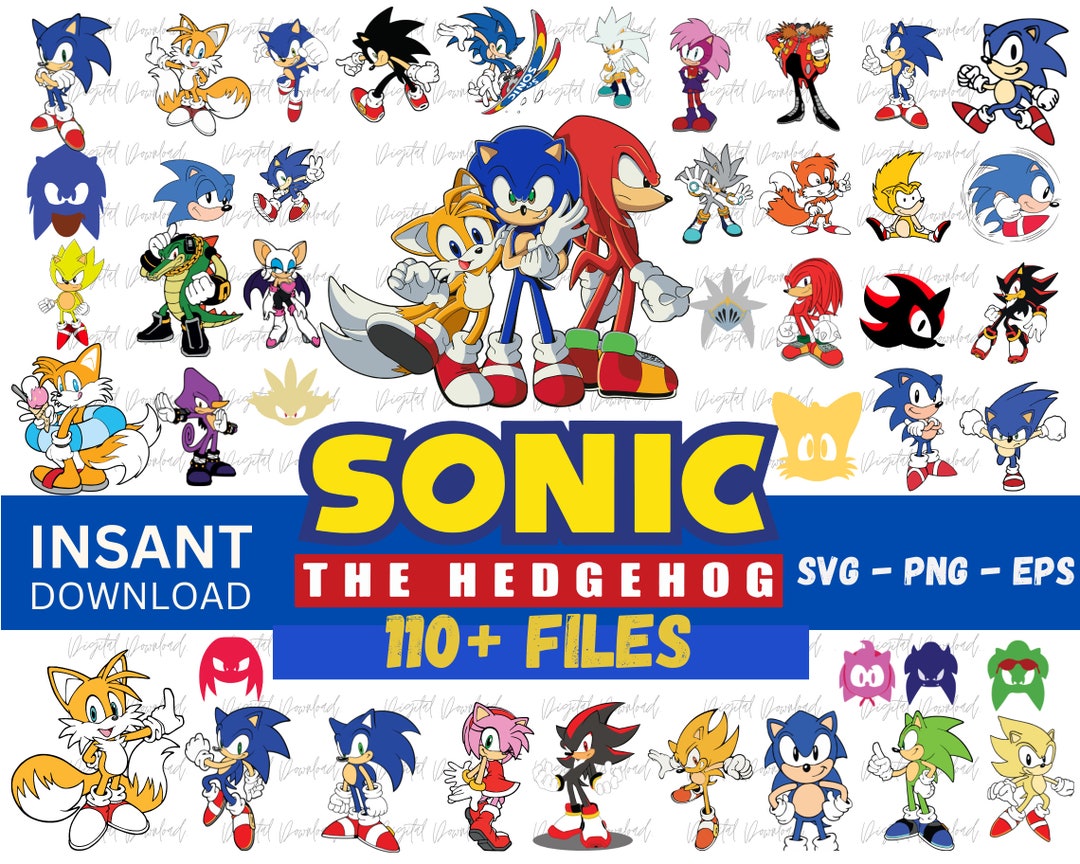 SONIC SVG, the Hedgehog Svg, Sonic Bundle Svg, Sonic Layered Svg, Sonic ...