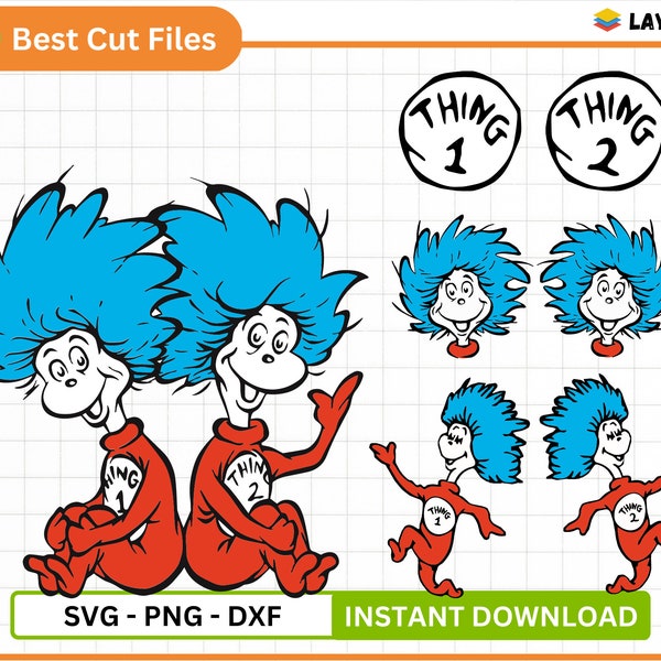 Thing 1 and Thing 2 - Etsy
