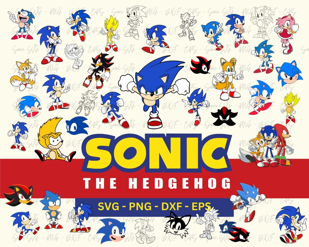 SONIC SVG the Hedgehog Svg Sonic Svg Bundle Layered Svg - Etsy Norway