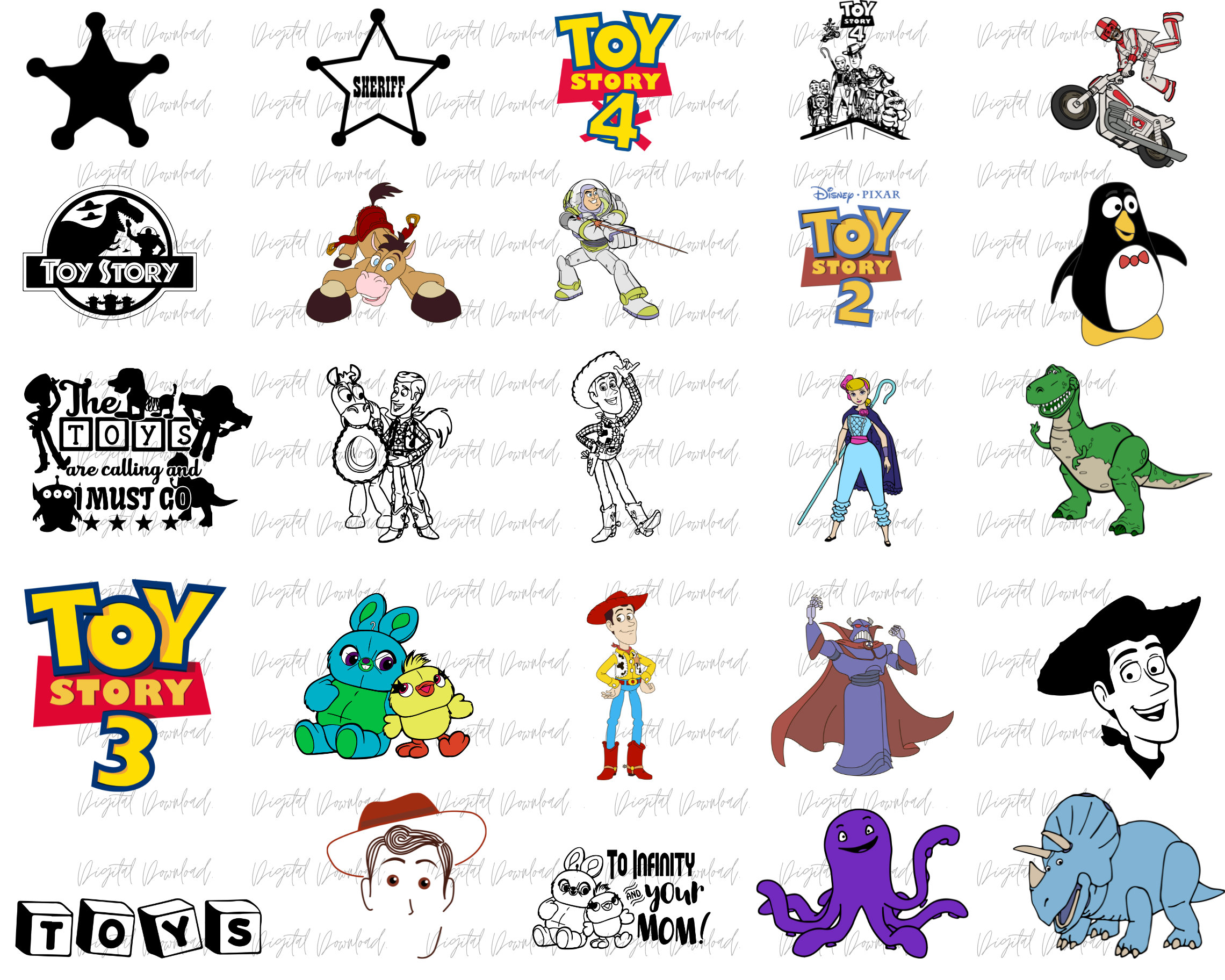 Toy Story FONT SVG Instant Download Toy Story Alphabet SVG - Etsy UK
