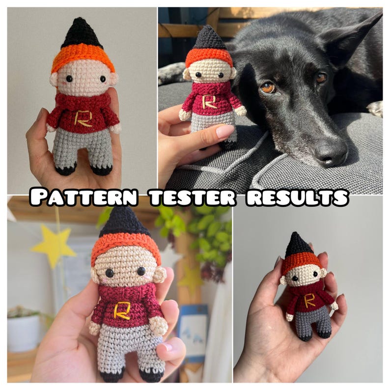 Ron Wizard Crochet Pattern , Pdf-pattern Doll, Crochet Pattern Ron Doll, Christmas Tree Ornament ...