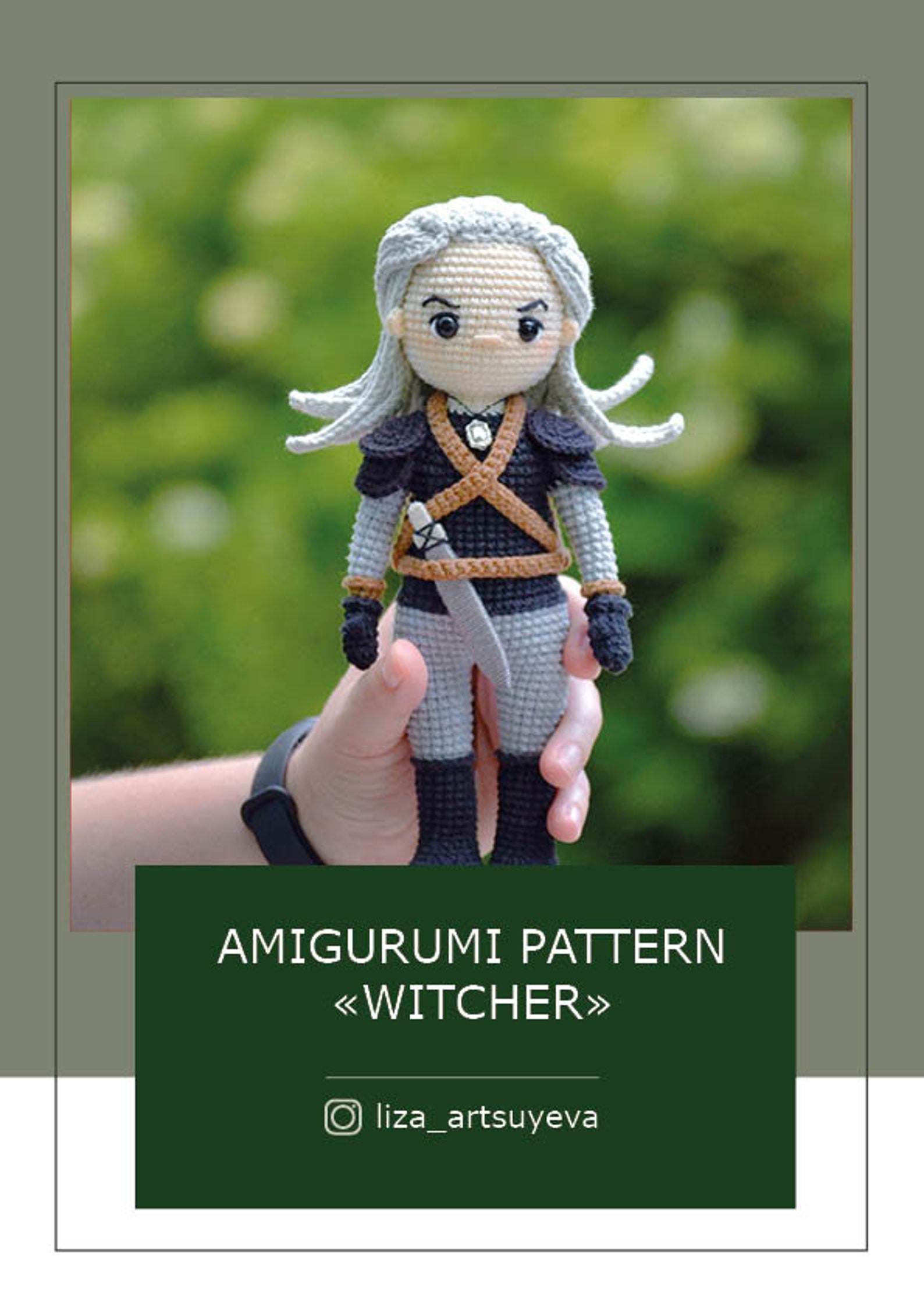 The Witcher Crochet Pattern – Geralt Amigurumi Doll PDF, Fantasy ...
