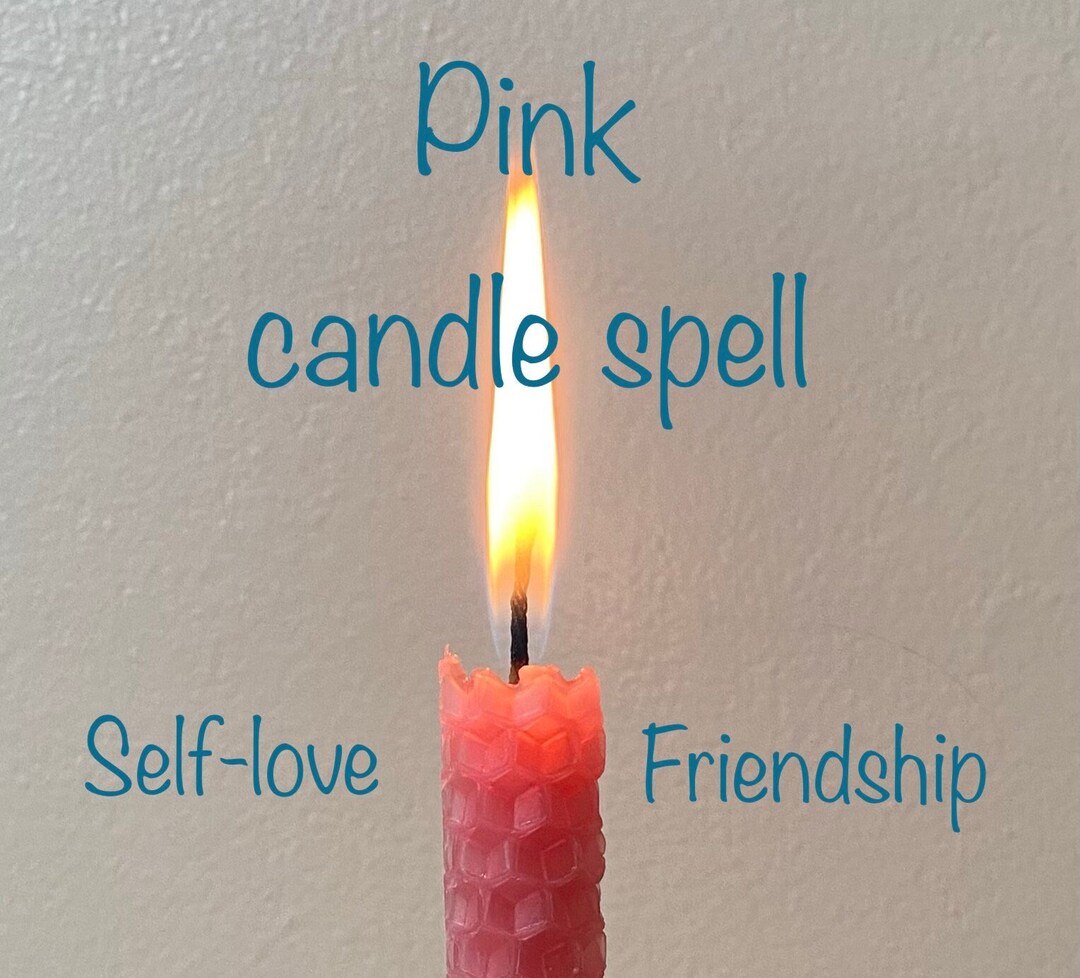 Pink Candle Spell - Friendship and Self-love - Etsy