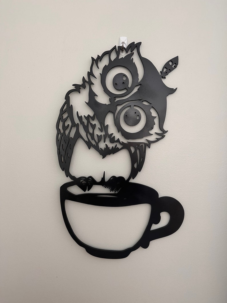 Owl Coffee Wall Hanging - Etsy