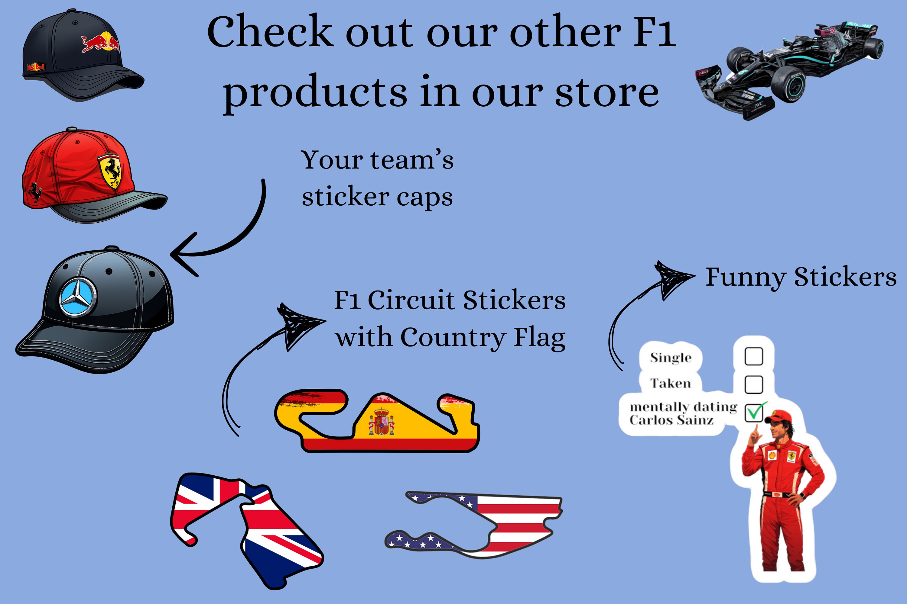 F1 Circuit Stickers 2024, F1 Circuit Stickers, Formula 1 Stickers ...