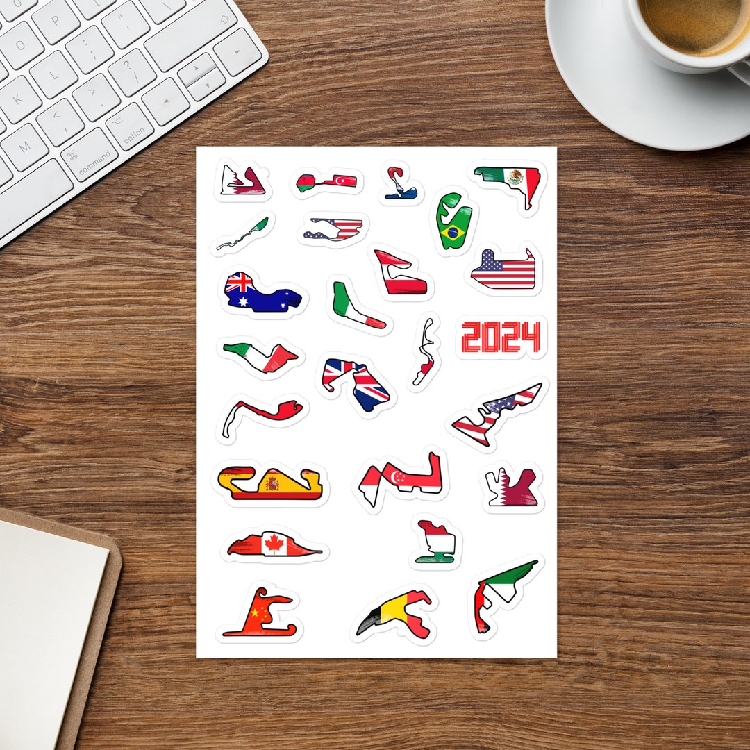 F1 Circuit Stickers 2024, F1 Circuit Stickers, Formula 1 Stickers ...