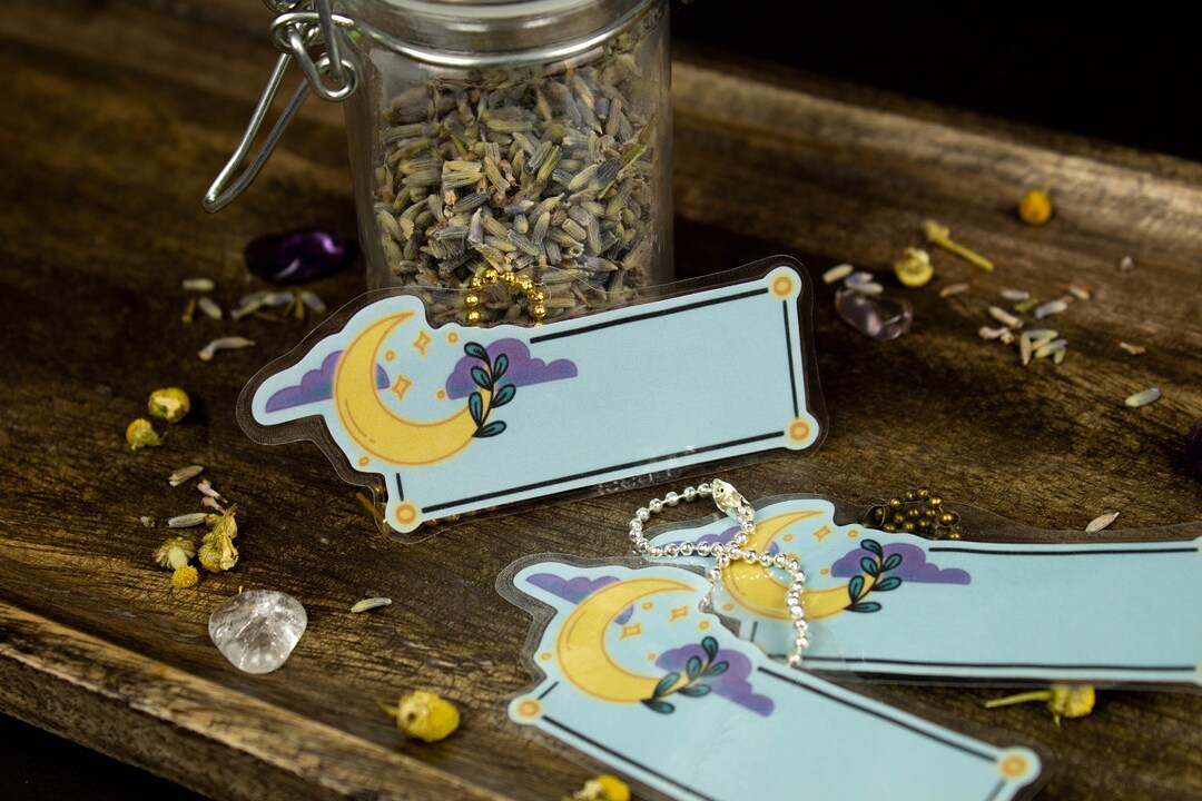 Tarot Tag Moon Gift Tag Moon Tarot Sign Suitcase Tag Moon - Etsy