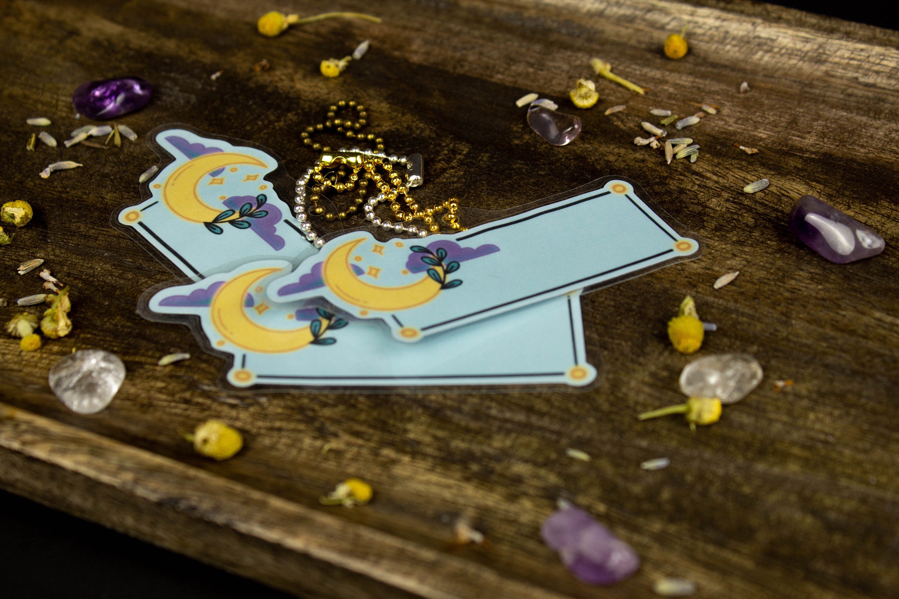 Tarot Tag Moon Gift Tag Moon Tarot Sign Suitcase Tag Moon - Etsy