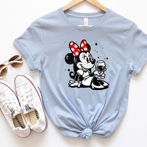 Mickey and Minnie Mouse Drinking Beer and Wine Epcot Matching Shirts ...