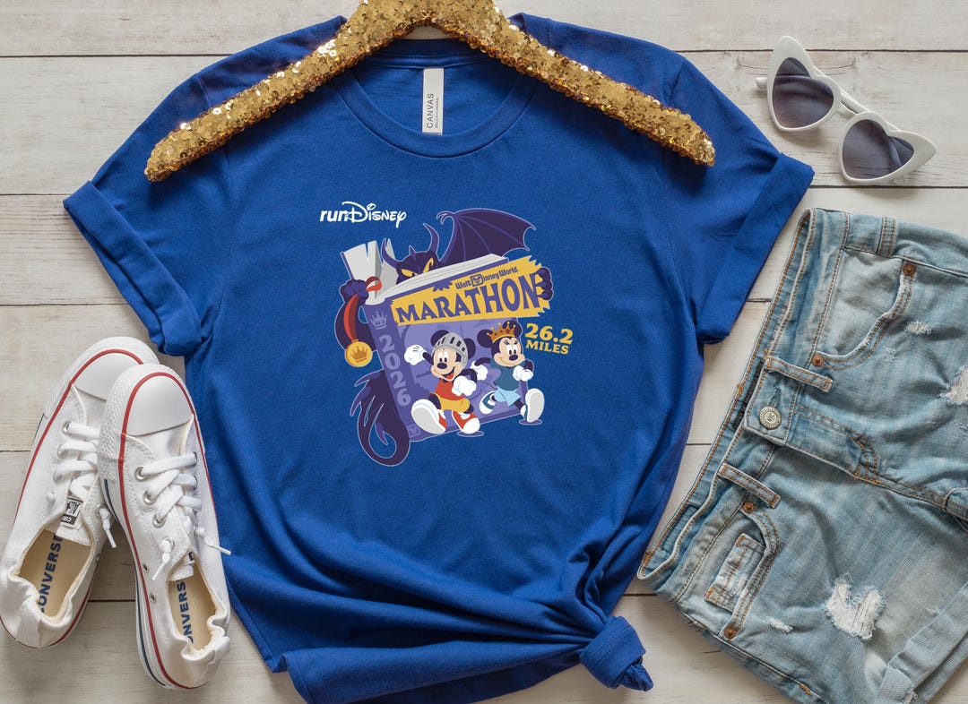 2026 Disney World Marathon Mickey and Minnie Shirt - 2026 Rundisney ...