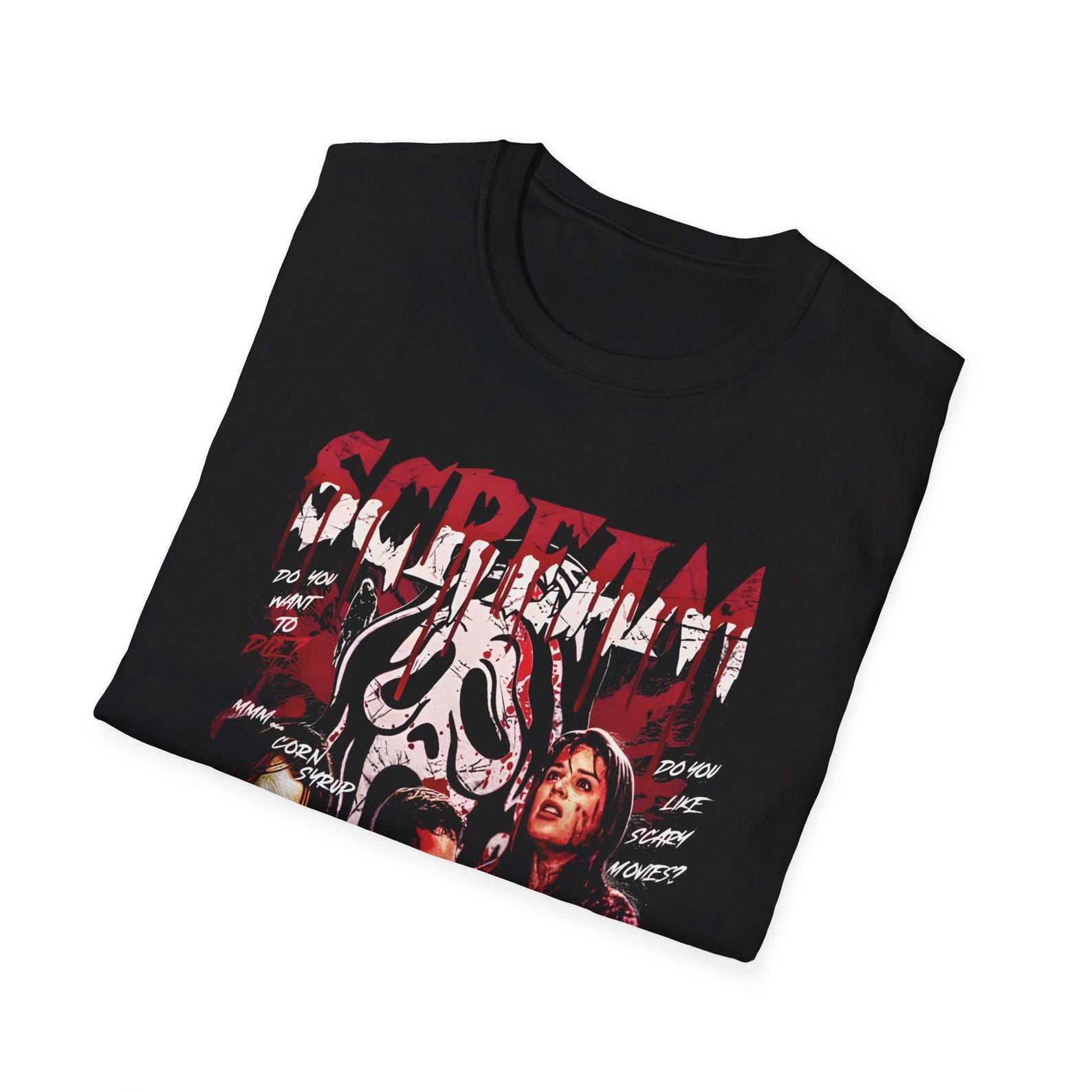 Ghostface T-shirt Scream Movie Horror Fan Shirt Spooky Halloween ...