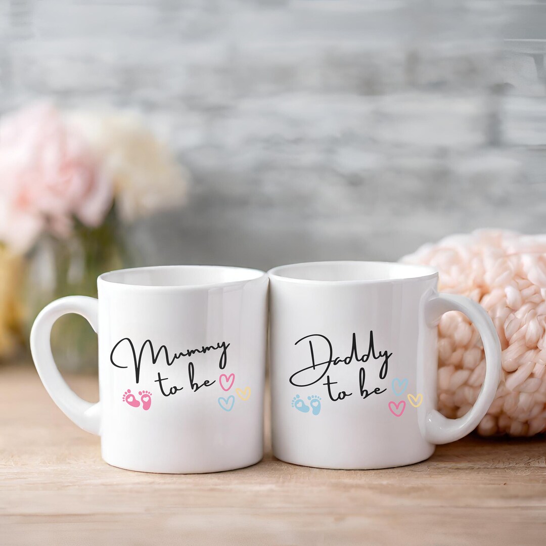 Expecting Parents Mug Set 'daddy to Be' and 'mummy to Be' Perfect Gift ...