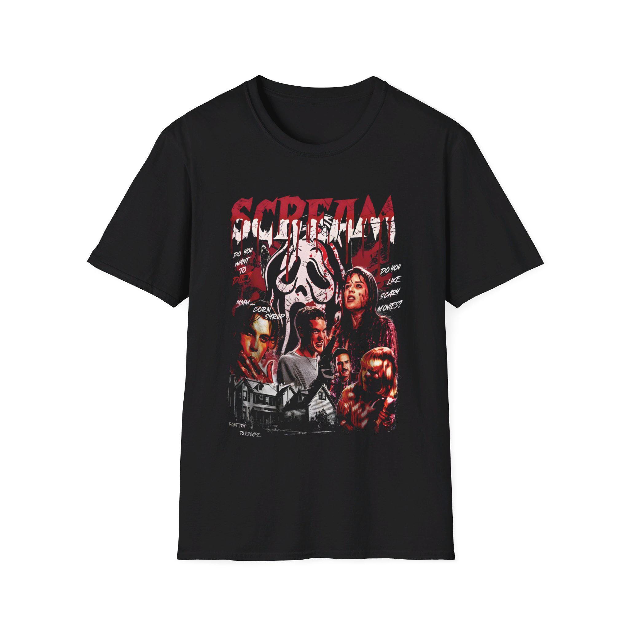 Ghostface T-shirt Scream Movie Horror Fan Shirt Spooky Halloween ...