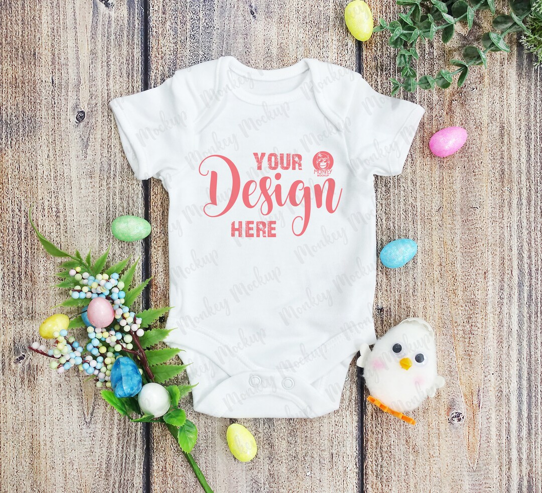 Easter White Baby Mockup, Easter Child T-shirt Mock Up, White Shirt ...