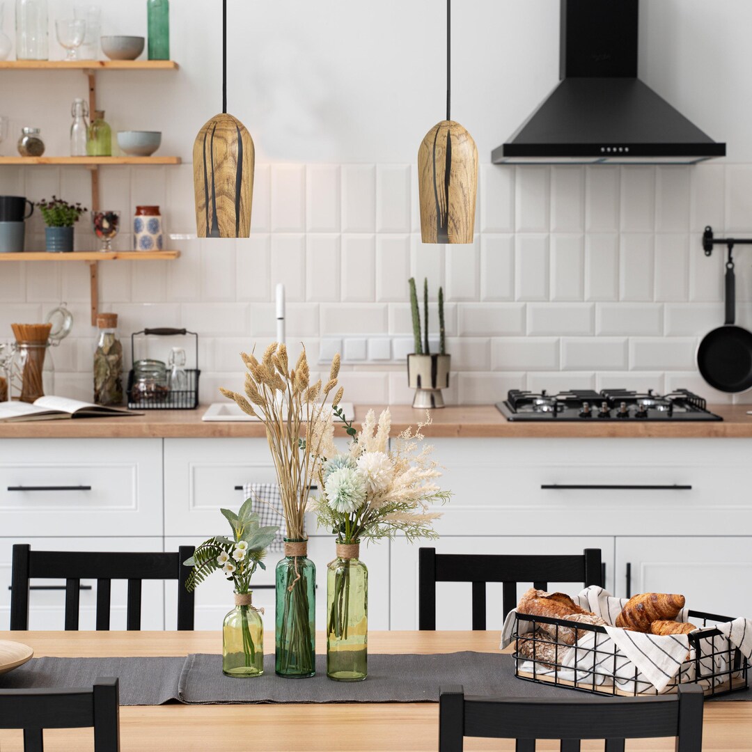 Pendant Light, Ceiling Lamp, Epoxy Wooden Light, Hanging Light, Epoxy ...