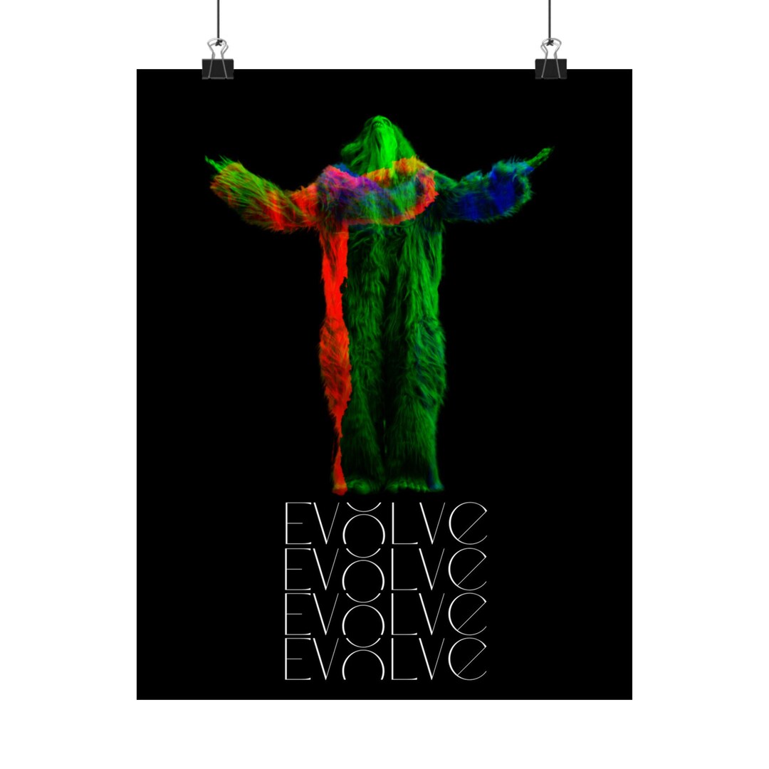 Evolve Wall Art Poster, Motivational Room Decor, Colorful Modern Art ...