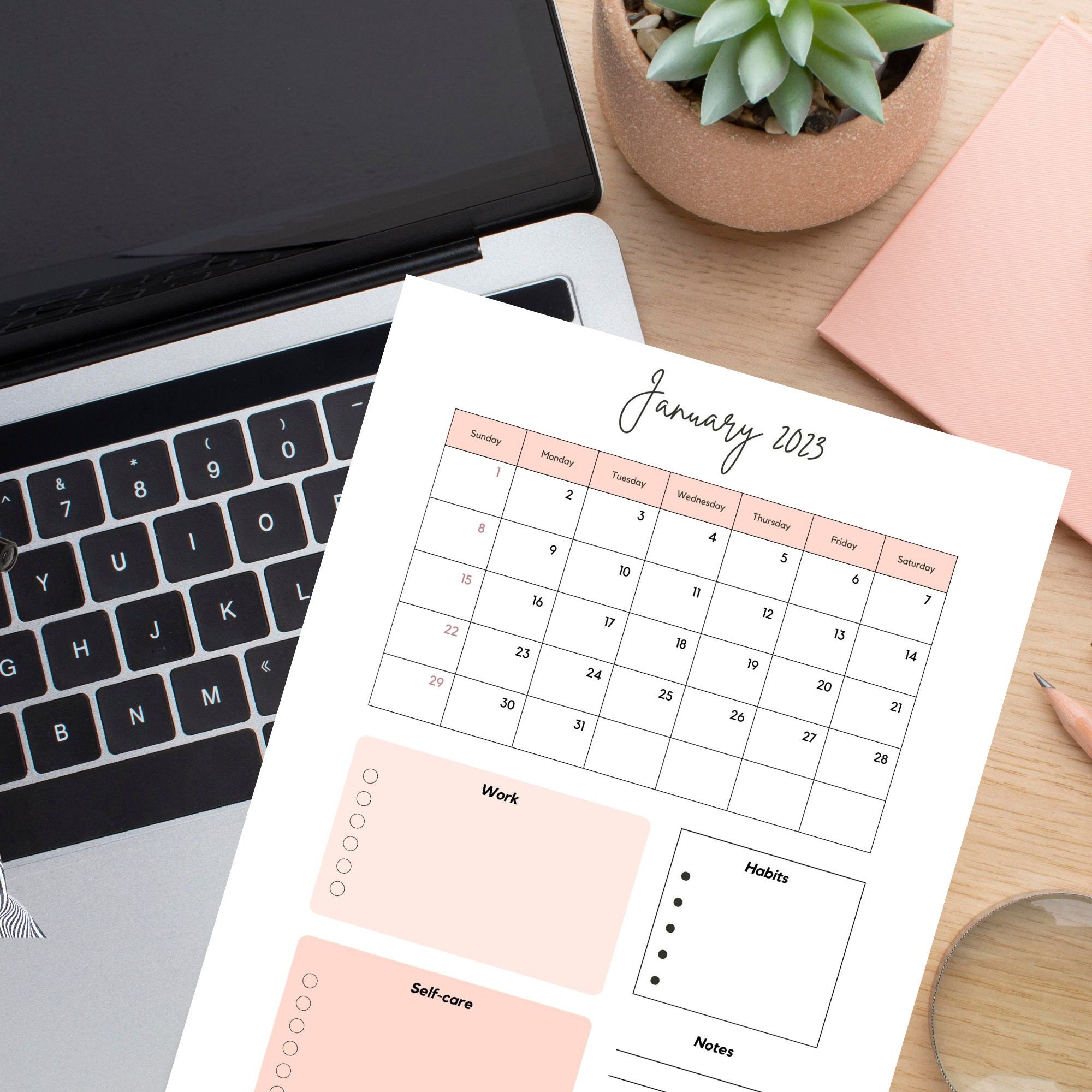 2023 Weekly Dated Planner Printable, Weekly Planner Agenda, Weekly ...