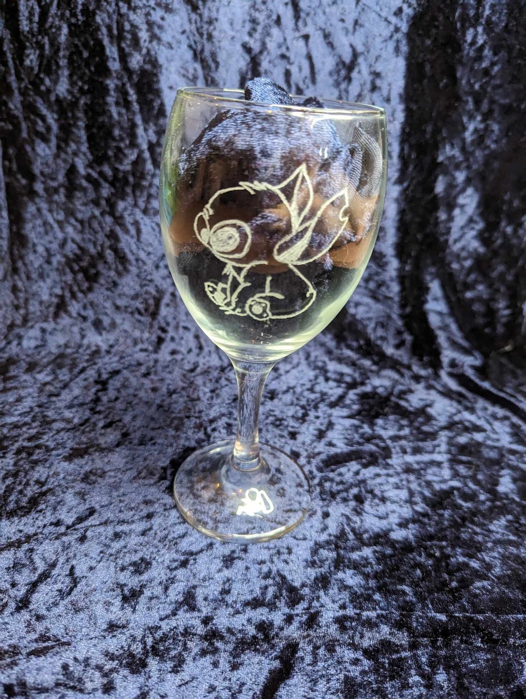 Stitch Inspired Engraved Wine Glass - Etsy