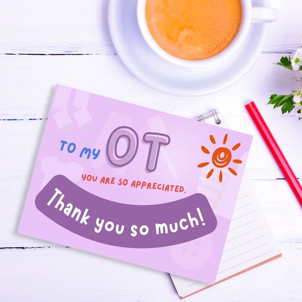 Occupational Therapy Thank You Card - Etsy