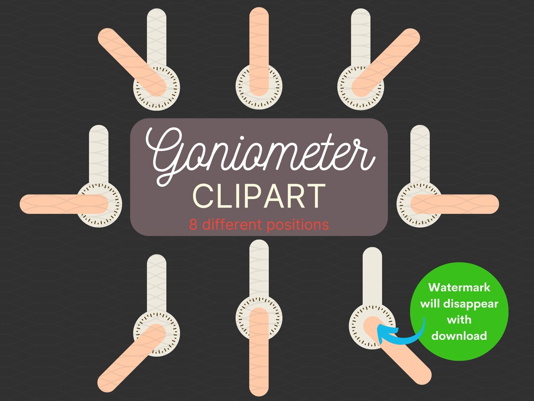 Goniometer Digital Clip Art. PT and OT Clip Art. Goni Medical Art. - Etsy