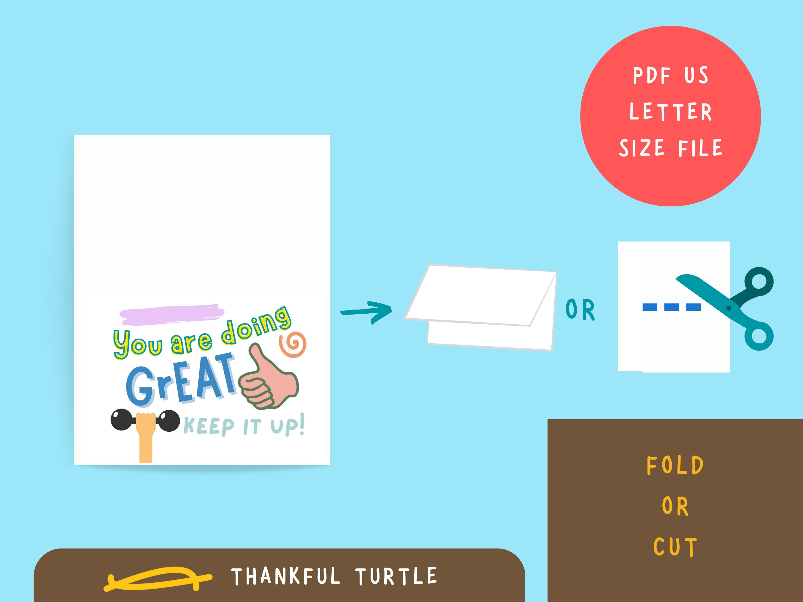 Encouragement Thank You Card. Downloadable File Card. - Etsy