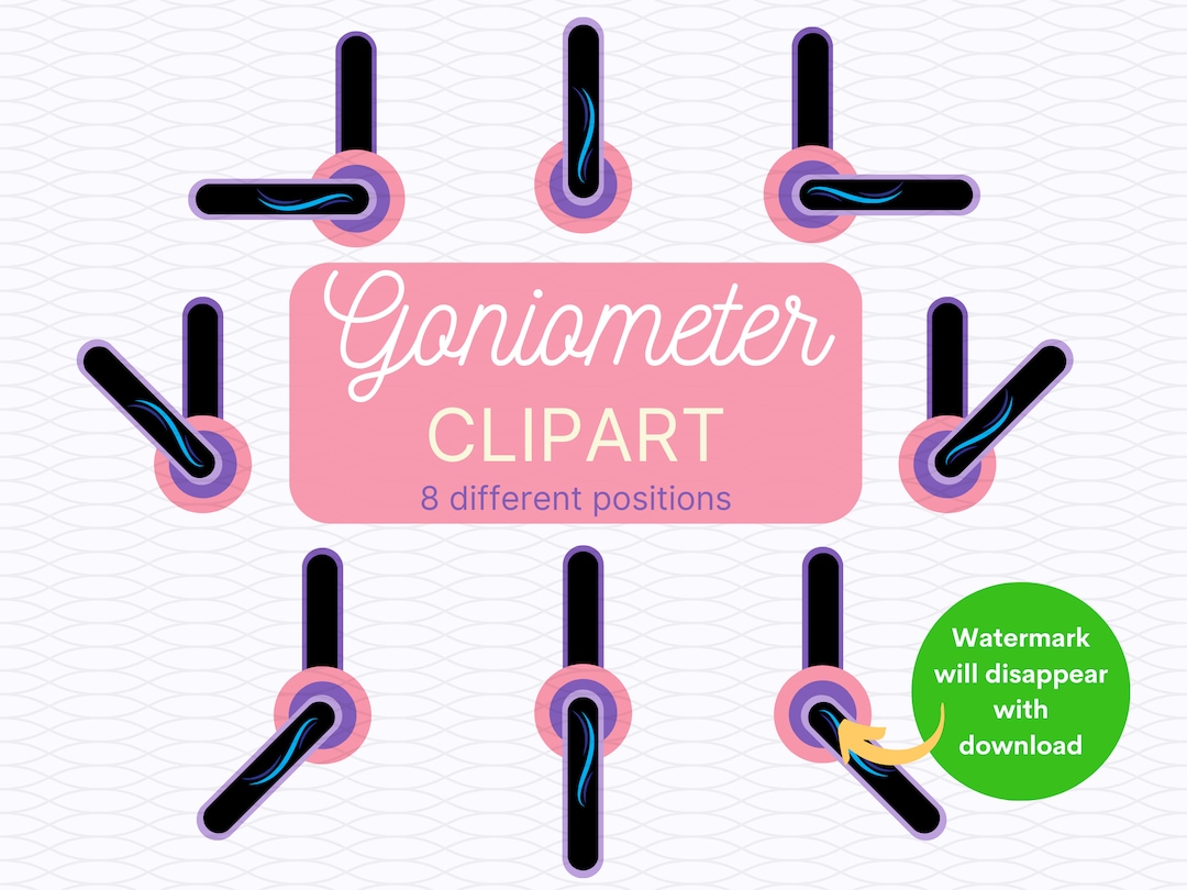 Goniometer Digital Clip Art. PT and OT Clip Art. Goni Medical Art. - Etsy