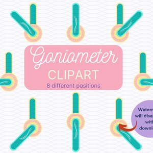 Goniometer Digital Clip Art. PT and OT Clip Art. Goni Medical Art. - Etsy