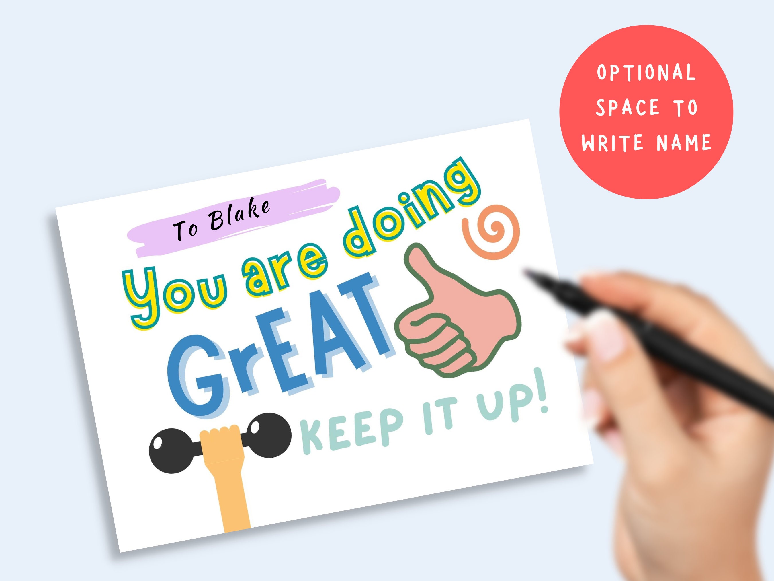 Encouragement Thank You Card. Downloadable File Card. - Etsy