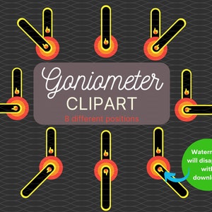 Goniometer Digital Clip Art. PT and OT Clip Art. Goni Medical Art. - Etsy