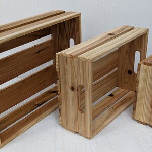 Cedar Farmhouse Crates - Set of 3 - Handcrafted Wooden Boxes - Etsy