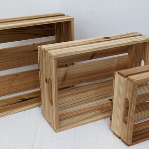 Cedar Farmhouse Crates - Set of 3 - Handcrafted Wooden Boxes - Etsy