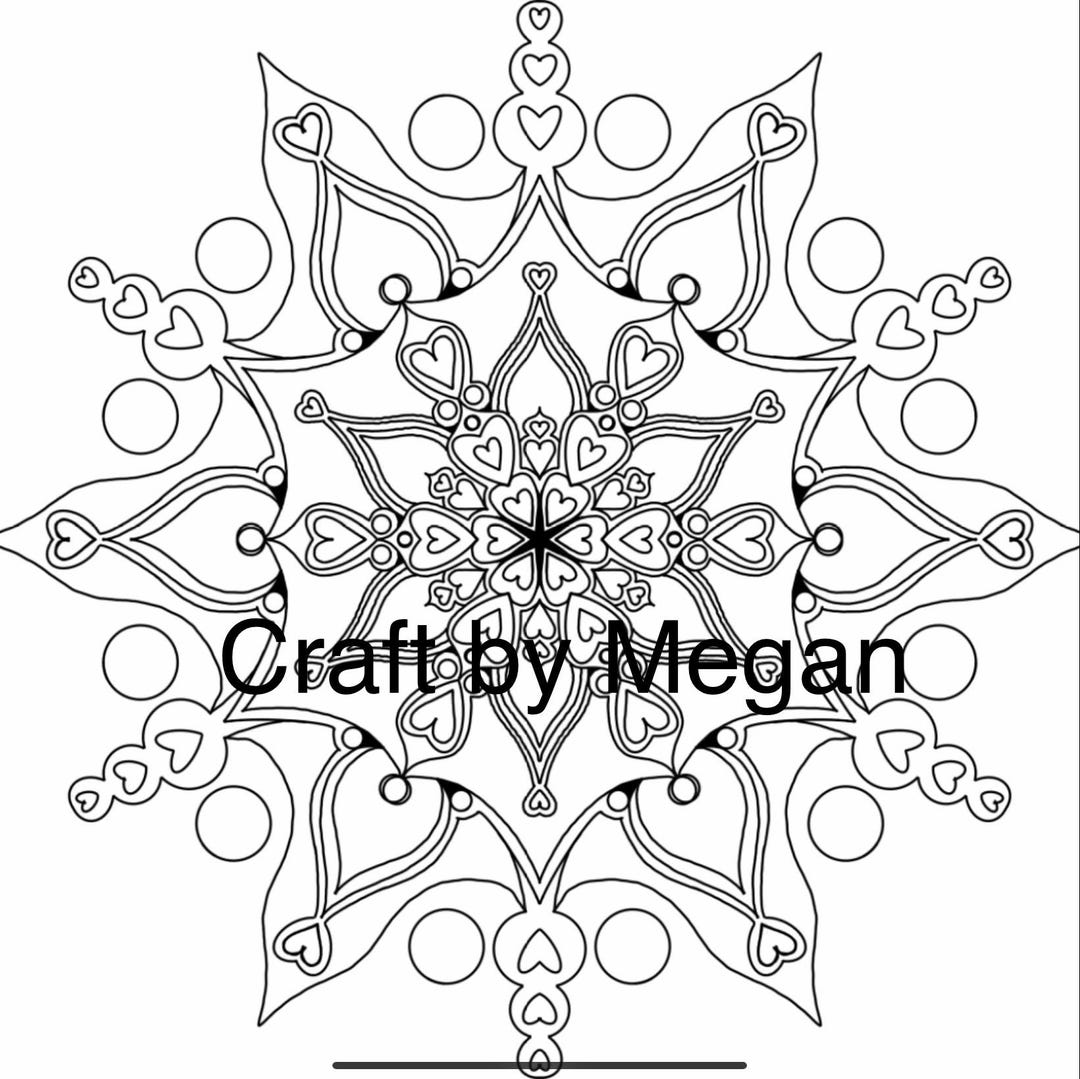 Mandala Style Colouring Page - Etsy