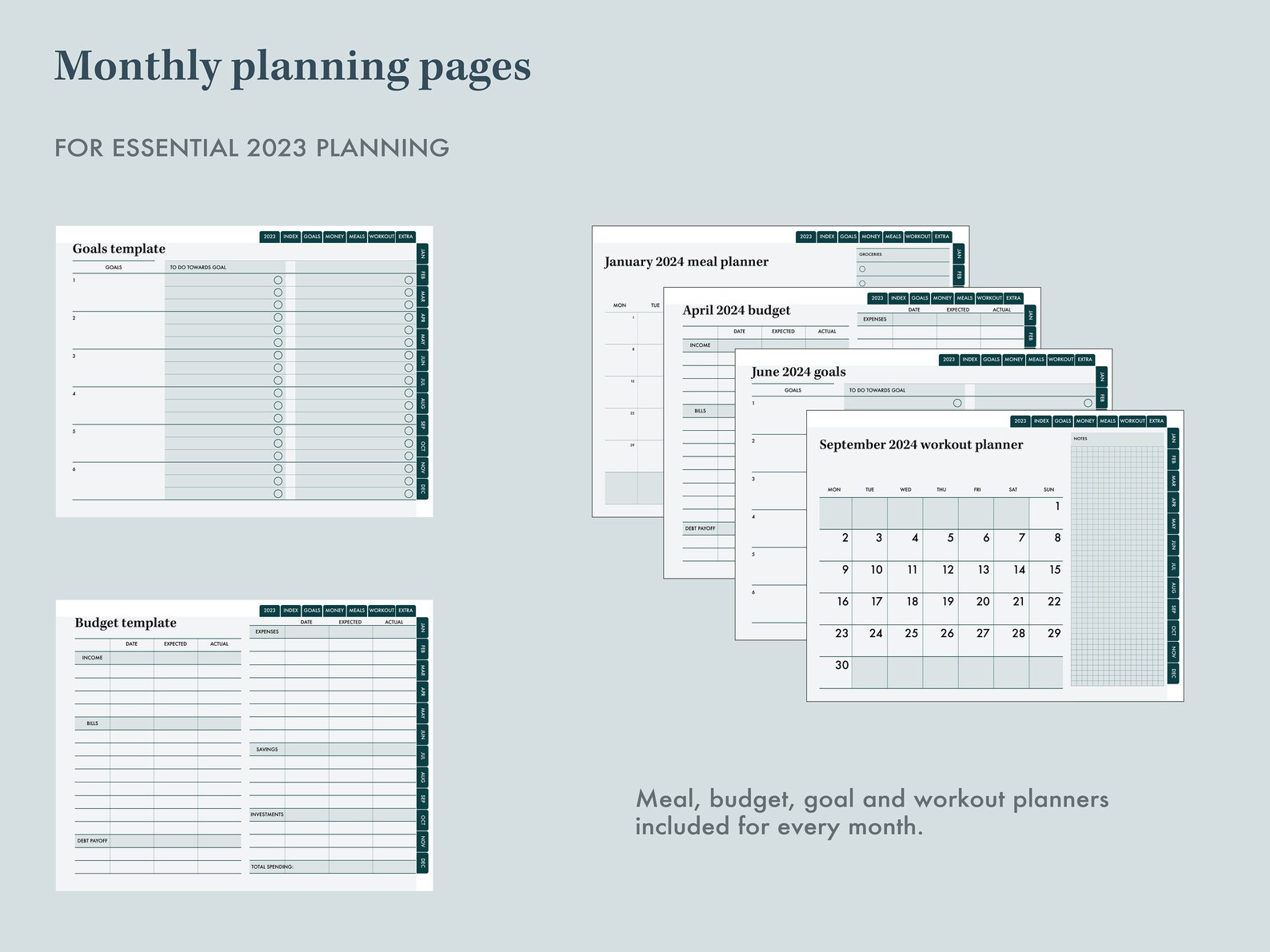 Minimalist Digital Planner 2024 Dated iPad Planner With Hyperlinked ...