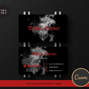 Black and Red Gothic Alternative Business Card / Dark, Alternative ...