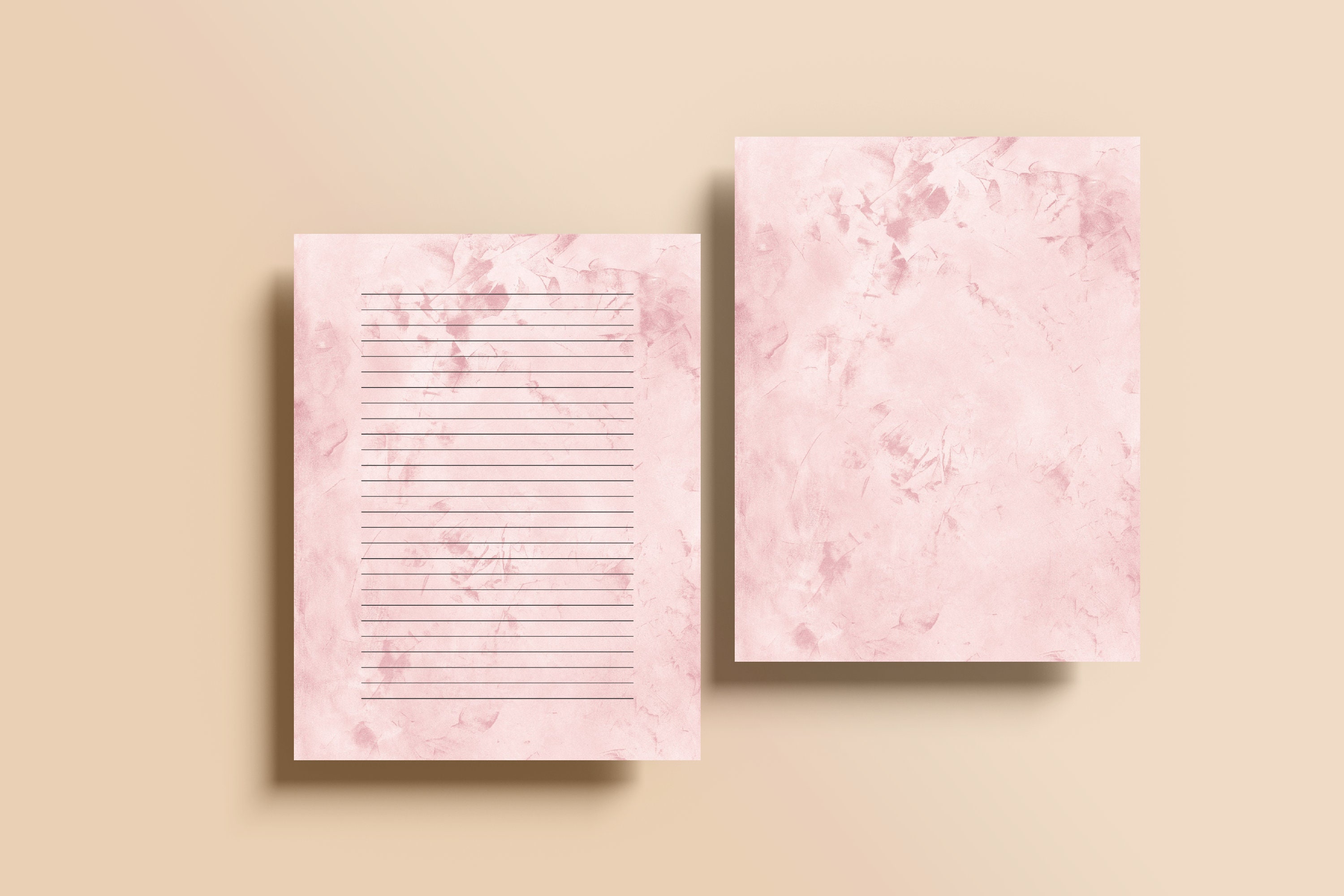 Pink Printable Paper / Floral Printable Stationery / Abstract Paper ...