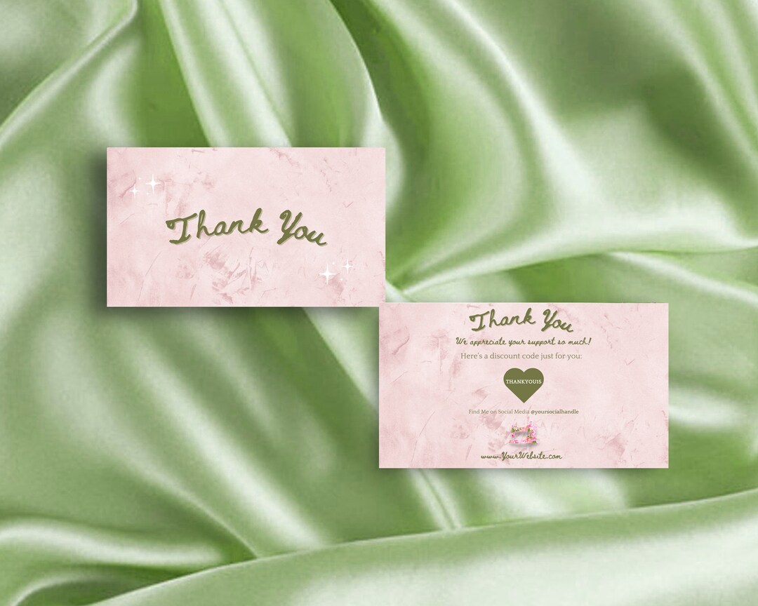 Thank You Card Seamstress Atelier Canva Business Template / Sewing ...