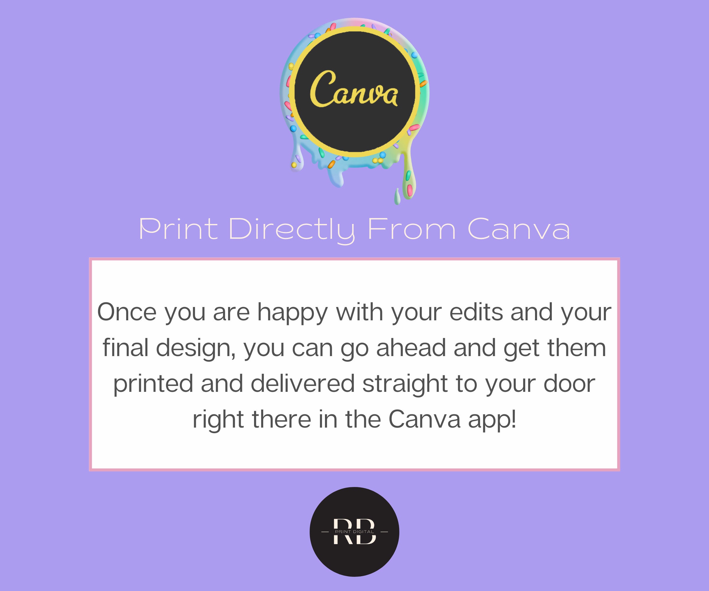 Donut Canva Business Card Template / Sweets, Confectionary, Sweet Shop ...