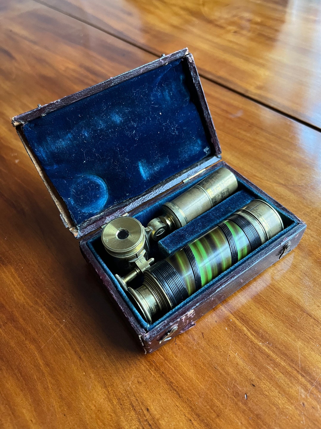 A Good Antique 6 Draw Pocket Telescope With Baleen Barrel Made by John ...