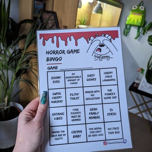 Laminated Horror Game Bingo - Etsy