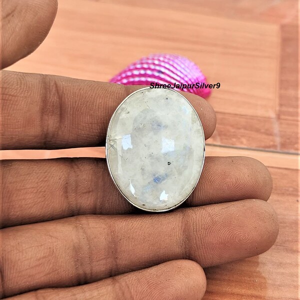 Large Moonstone Ring - Etsy