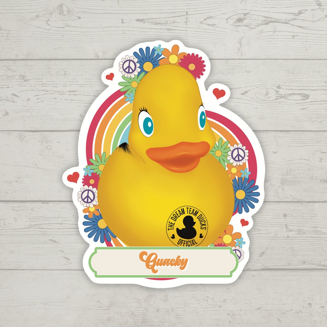 Quacky - Flower Power - Sticker - Etsy