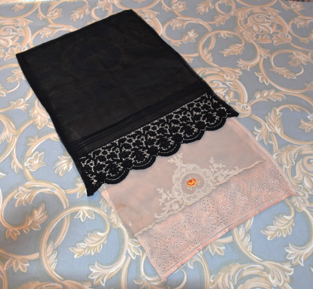 Antique Modesty Vests - Gorgeous Silk Trio of Beautiful Lace and ...