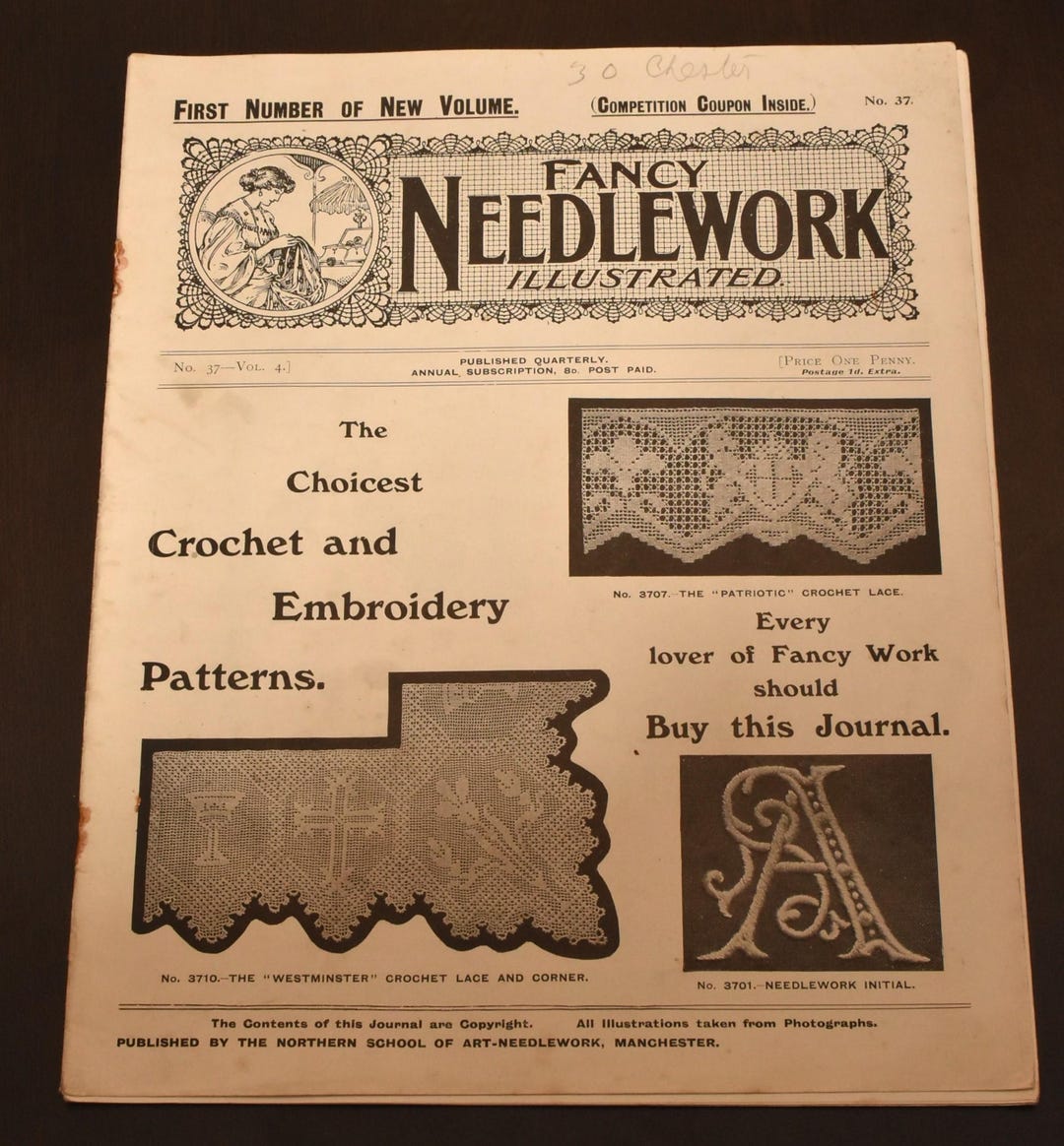 Fancy Needlework Illustrated WW1 1916 - Gorgeous Original Pattern Magazine With Wonderful ...