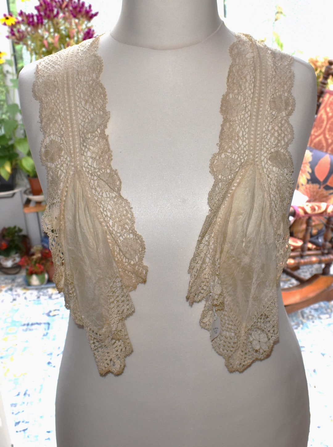 Cream Silk Lace Lappet Gorgeous Georgian Decorative Hand Crafted - Etsy